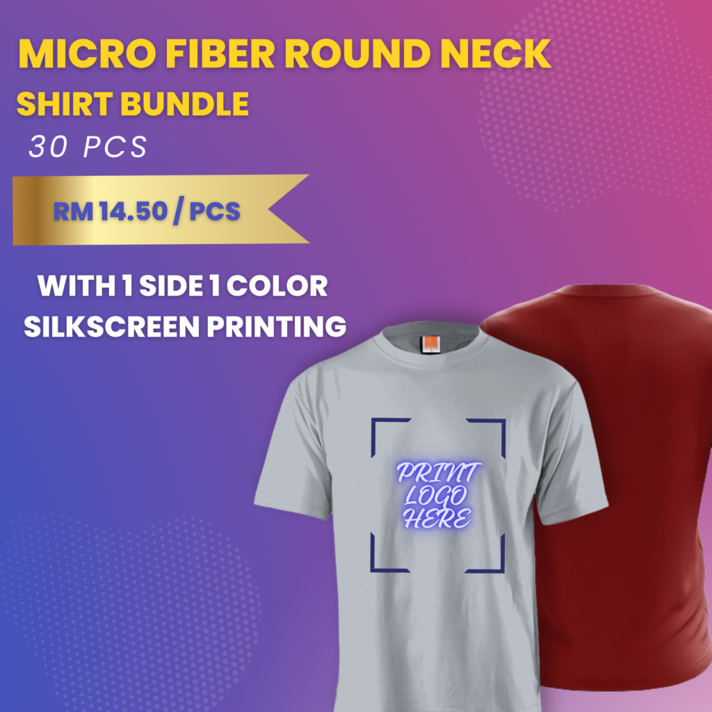 Micro Fiber Round Shirt Bundle (30 pcs) - Flash Print